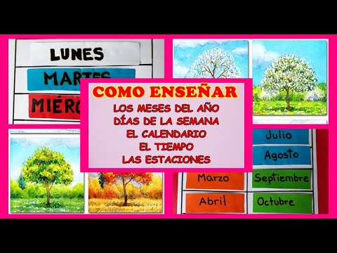 Cómo enseñar los meses del año, días de la semana, estaciones, tiempo y ...